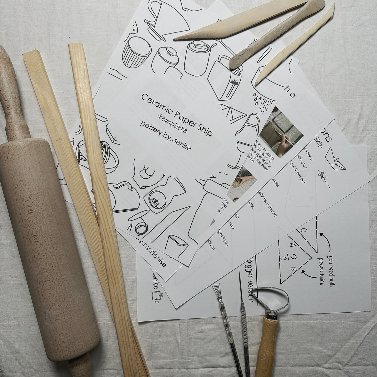 Ceramic Paper Ship Template – POTTERY BY DENISE